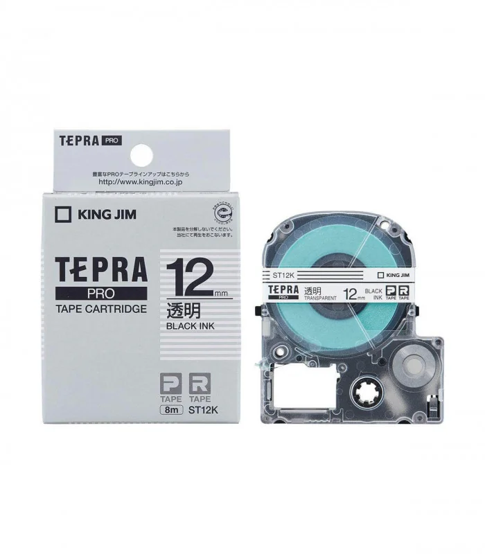 Tepra ST12K (Chữ Đen Nền Trong, Khổ 12mm) | ⓿ | METAKING