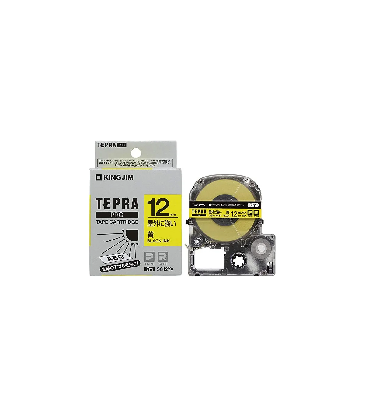 Tepra SC12YV (Nhãn Ngoài Trời, Khổ 12mm) | ⓿ | METAKING