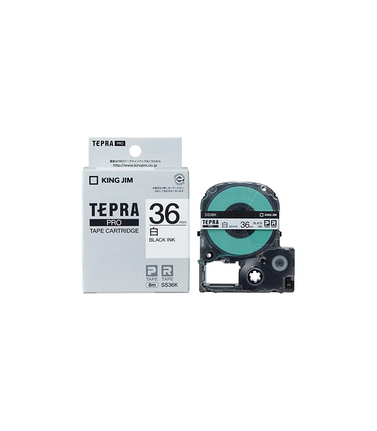 Tepra SS36K (Chữ Đen Nền Trắng, Khổ 36mm) | ⓿ | METAKING