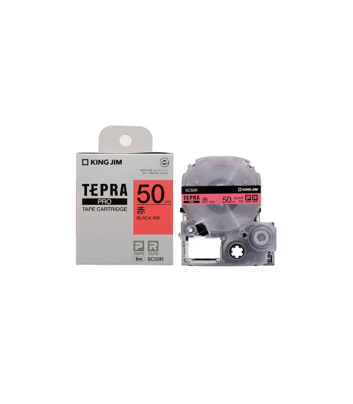 Tepra SC50R (Chữ Đen Nền Đỏ, Khổ 50mm) | ⓿ | METAKING