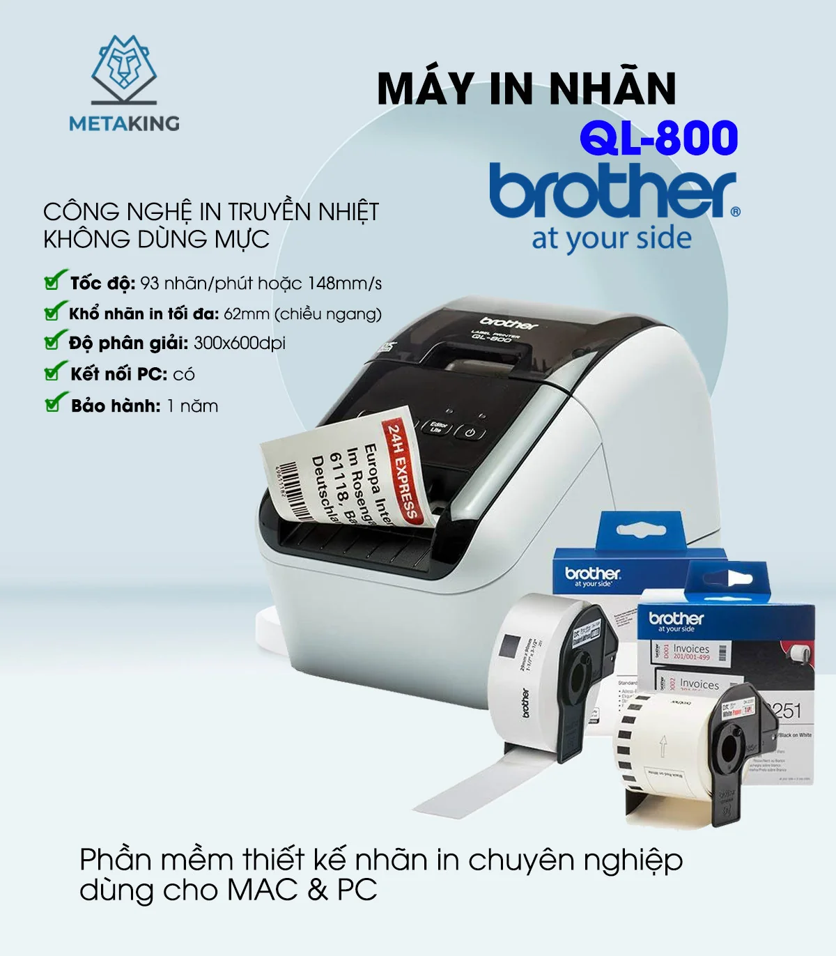 Brother QL-800 | ⓿ | METAKING